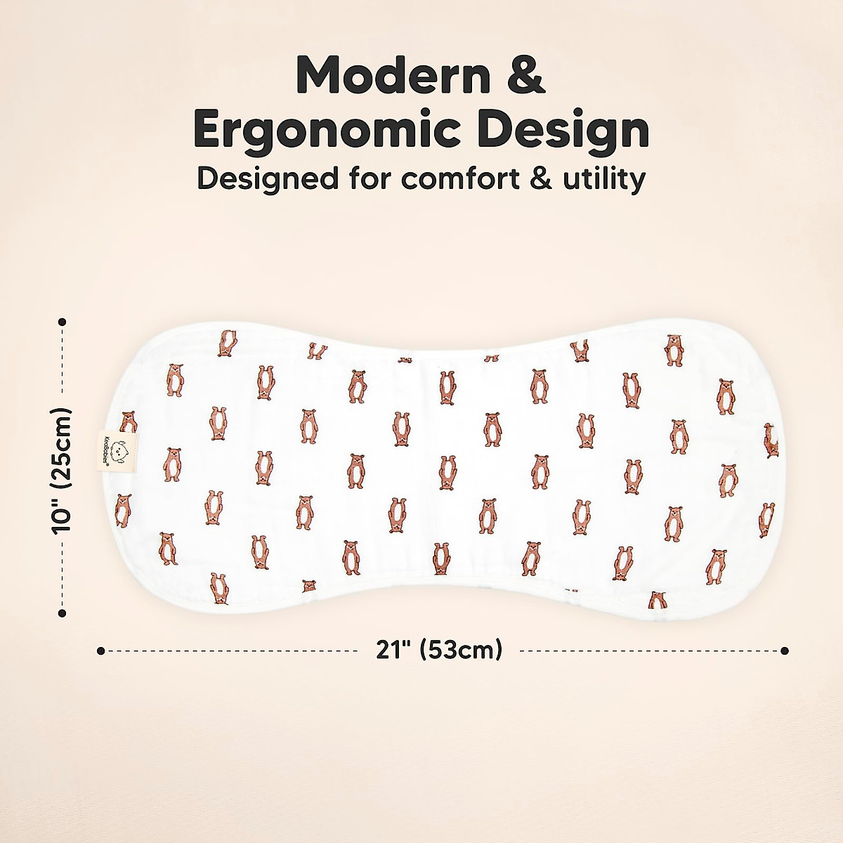 5-Pack Muslin Burp Cloths for Baby Boys and Girls - Organic Baby Burp Cloth, Viscose Derived from Bamboo Cotton Baby Washcloths, Burp Rags, Large Neutral Burp Clothes for Newborn (The Wild)