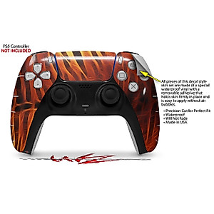 WraptorSkinz Skin Wrap compatible with Sony PS5 DualSense Controller Fractal Fur Tiger (CONTROLLER NOT INCLUDED)