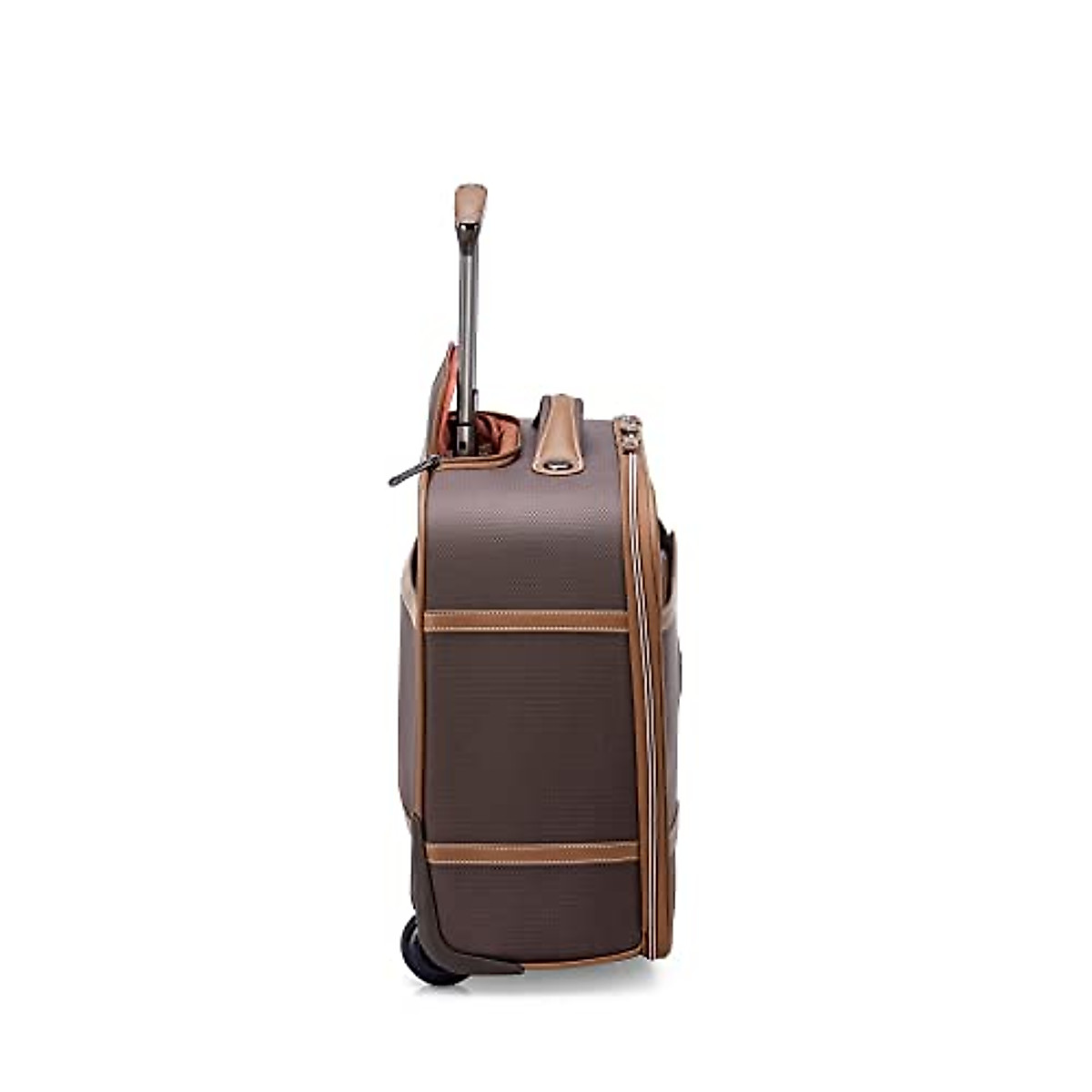 DELSEY PARIS Chatelet 2.0 Softside Luggage Under-Seater with 2 Wheels, Chocolate Brown, Carry on 16 Inch
