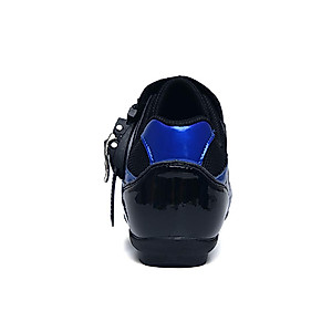 Weisheng Bright Cycling Shoe Multi-Use Fitness Bicycle Shoes for Men Blue