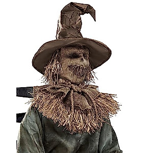 Spirit Halloween 4.5 Ft Scary Sitting Scarecrow Animatronic | Decorations | Animated | Pop-up Motion | Scarecrow Prop