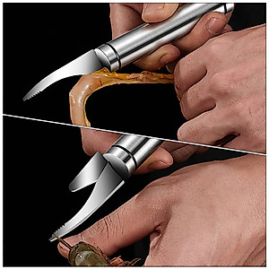 Cabilock Shrimp Deveiner Tool Efficient Shrimp Peeler Cleaner Seamless Shrimp Back Intestines Cutter Seafood Tool
