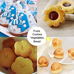 HUAFA Vegetable Cutter Shapes Set,Fruit and Cookie Stamps Mold,Cookie Cutter Decorative Food,Baking and Food Supplement Tools Accessories Crafts for Kitchen,Green,8 Pcs