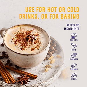 Oregon Chai Original Chai Tea Latte Single Serve Powdered Mix, 8 Count (Pack of 6)