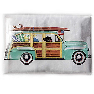 Mary Lake-Thompson Woodie Station Wagon Cotton Flour Sack Dish Towel
