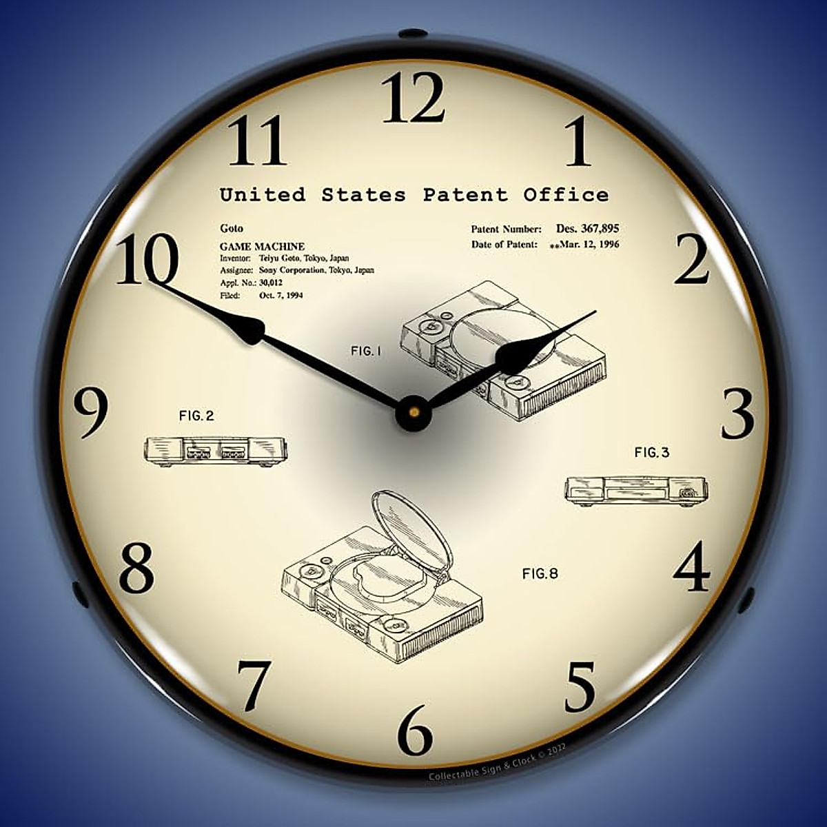 Collectable Sign and Clock Gaming Console Game 1994 24 of 29 Gaming Patents Clocks