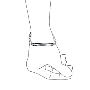 Bling Jewelry Personalize Bar Name Plated identification ID Bracelet For Men 5 MM Diamond Cut Miami Cuban Curb Link Chain Link 180 Gauge .925 Sterling Silver 9 Inch Custom Engrave