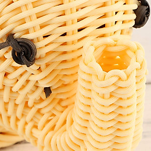 Cabilock Rattan Bread Basket Rattan Food Basket 1pc Bamboo Fruit Stand Candy Child Food Serving Baskets Tabletop Fruit Basket