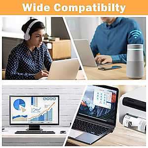 USB Bluetooth Adapter, ZEXMTE Bluetooth Dongle 5.1 EDR for Computer Desktop Mouse, Keyboard, Headset, Speaker- Bluetooth Adapter for PC Windows10 (Plug and Play)-Bluetooth USB Adapter,Black