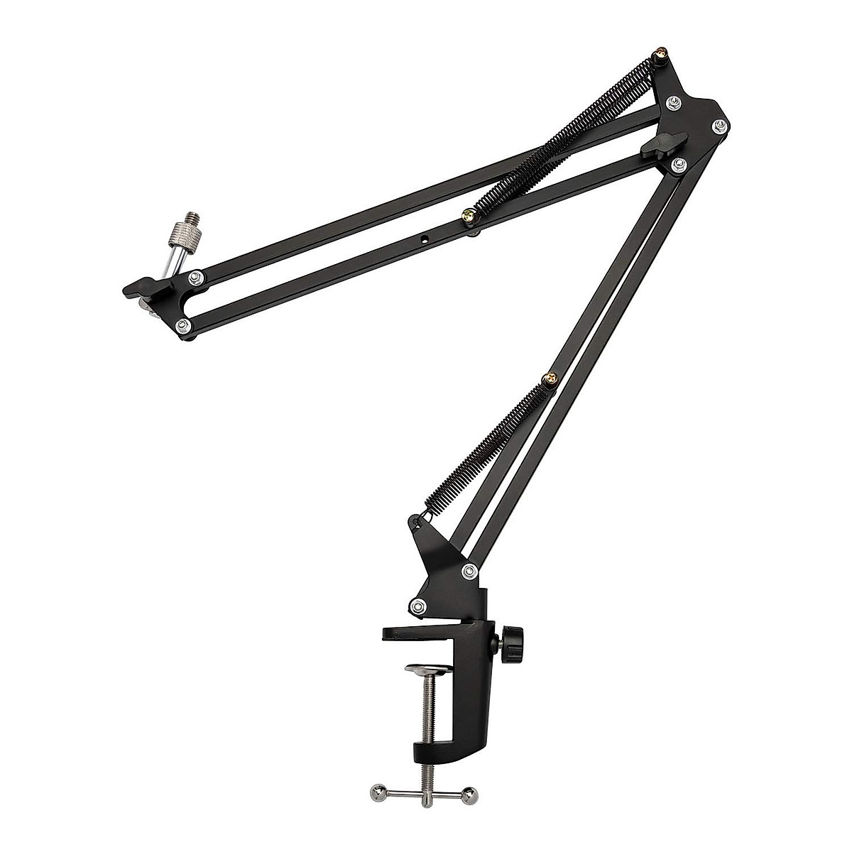 AKG P220 High-Performance Large Diaphragm True Condenser Microphone Bundle with Desktop Boom Scissor Arm Mic Stand and Pop Filter (3 Items)
