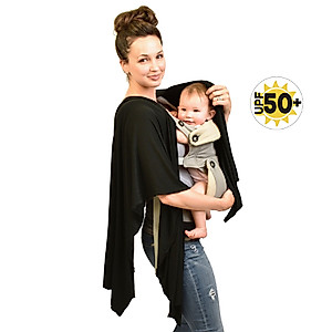 Bamboobies Women’s Open Nursing Shawl, Maternity Clothing for Breastfeeding, Black, One Size Fits All