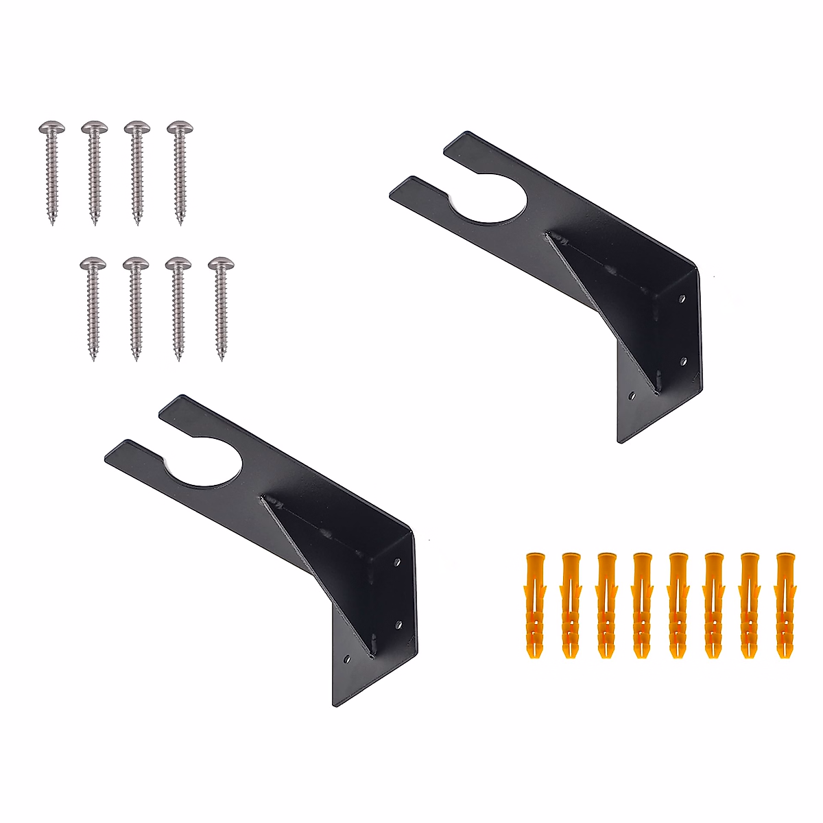 lxkj Wall Mount Rack for EGO Trimmer, Wall Hanging Holder for EGO Tools, Heavy-Duty Wall Hanging Holder for Garden Power Tools, Garage Storage Organizer, Storage Hooks for Trimmer (2 Pack Black)