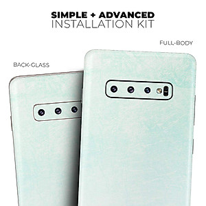 DesignSkinz Teal Grunge Fade to White Protective Vinyl Decal Wrap Skin Cover Compatible with The Samsung Galaxy S20 (Screen Trim & Back Glass Skin)