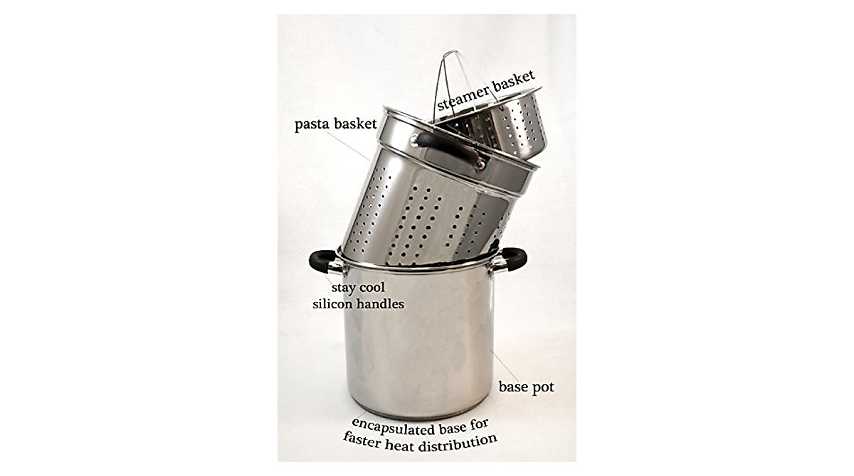 ExcelSteel 12 Qt Pasta Cooker - Versatile & Stylish