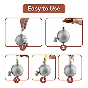 Table Top Torch Canister - 10in Tall Stainless Steel Refillable Citronella Torches Outdoor - Tabletop Torches for Outside Patio or Deck - Oil Lamp Outdoor Lighting by Pure Garden