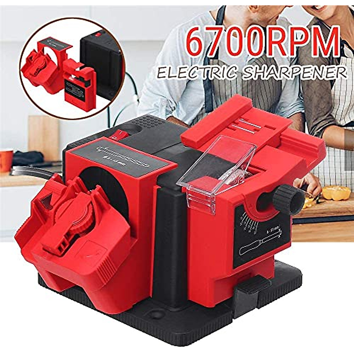Universal Sharpening Station, Multifunctional Sharpener Professional Knife & Chisel & HSS Drill Electric Multitask Sharpening Machine