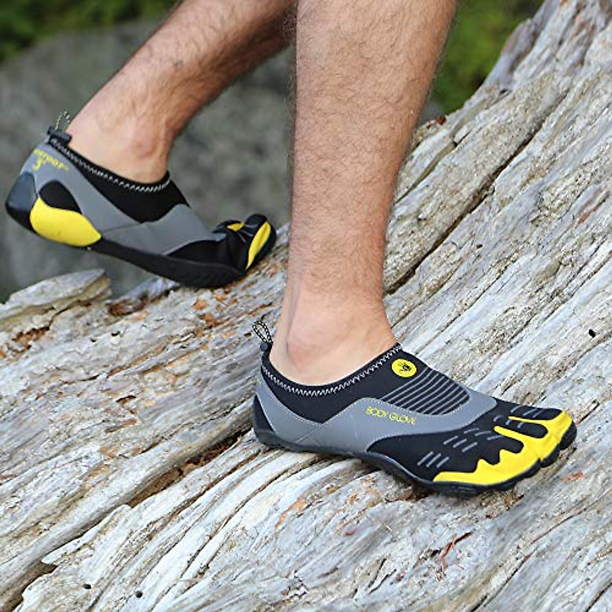 Body Glove Men's 3t Cinch-m Water Shoe, Black/Yellow, 10