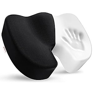 Bomdaia Seat Cushion for Office Chair, Desk Chair Car Seat Cushion for Tailbone Pain, Memory Foam Coccyx Seat Cushion for Sciatica, Back Pain Relief (Black)