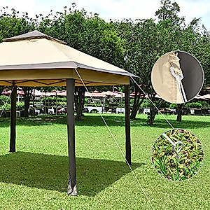 Yescom All-in-1 11x11ft Pop-Up Gazebo Tent with Mesh Sidewall Carry Bag Sunshading Shelter for Outdoor Yard Garden Patio