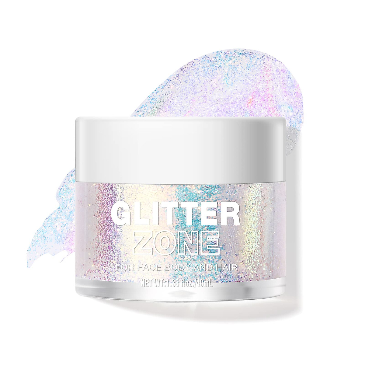 BestLand Holographic Body Glitter Gel - Cosmetic-Grade, Christmas Glitter Makeup for Face, Body, and Hair, Safe and Easy to Use, Perfect for Festivals Parties, Vegan & Cruelty Free (02 Stardust Pink)