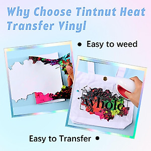 Tintnut Splash Heat Transfer Vinyl Roll - 12 Inch * 5ft Mutilcolor Watercolor Ink Patterned HTV Splatter Iron On Vinyl DIY T-Shirts Hats Clothes Canvas Bags for Cricut or Silhouette Cameo