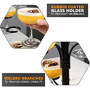 Ksestor Cocktail Tree Stand Holds up to 12 Glasses - Compatible with Champagne Glasses up to 9" Tall - Champagne Tower - Drink Tree - Champagne Tower Stand - Champagne Tree Stand