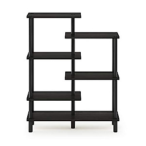 Furinno Turn-N-Tube 6-Tier Accent Display Rack, Espresso/Black