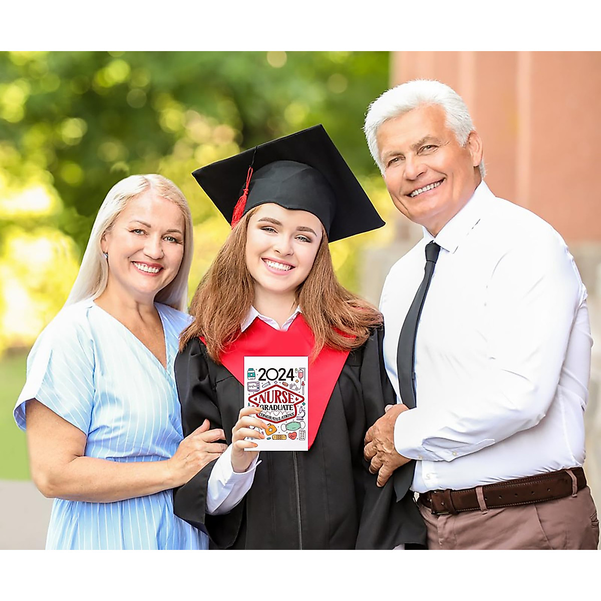 WaaHome 2024 Nurse Graduation Card for Her Women, 4''x6'' Nursing School Students Graduation Gifts Card for Female Nurses Doctors Medical Professional Her Him Women Men Girls Boys Daughter Son