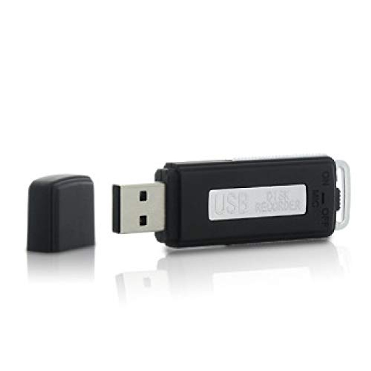 Black Mini USB Flash Drive- USB Voice Recorder- Memory Stick- Thumb Drive- Dictaphone - Pendrive - Compatible with Windows Mac 4GB