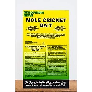 Southern Ag mole cricket bait 5 percent Carbaryl 3.6 pound bag