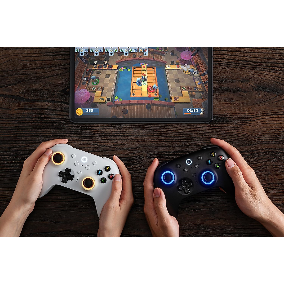 8BitDo Ultimate 2 Wireless Controller for Windows & Android, Gaming Controller with TMR Joysticks, Switchable Hall Effect/Tactile Triggers, RGB Fire Ring, 8Speed Wireless Tech, Black