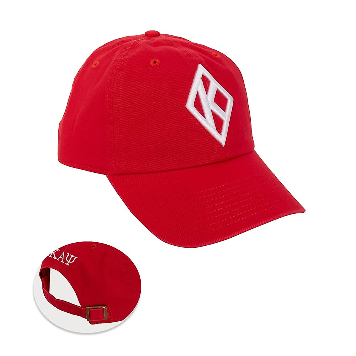 Desert Cactus Kappa Alpha Psi Baseball Hat Yo Nupe Brimmed Embroirderd Cap Adjustable Cloth Strap Adult (Style 3) Red