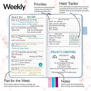 GoGirl Planner and Organizer for Women – Pocket Weekly Planner, Goals Journal & Agenda for Time Management & Productivity. Undated (Light Blue)