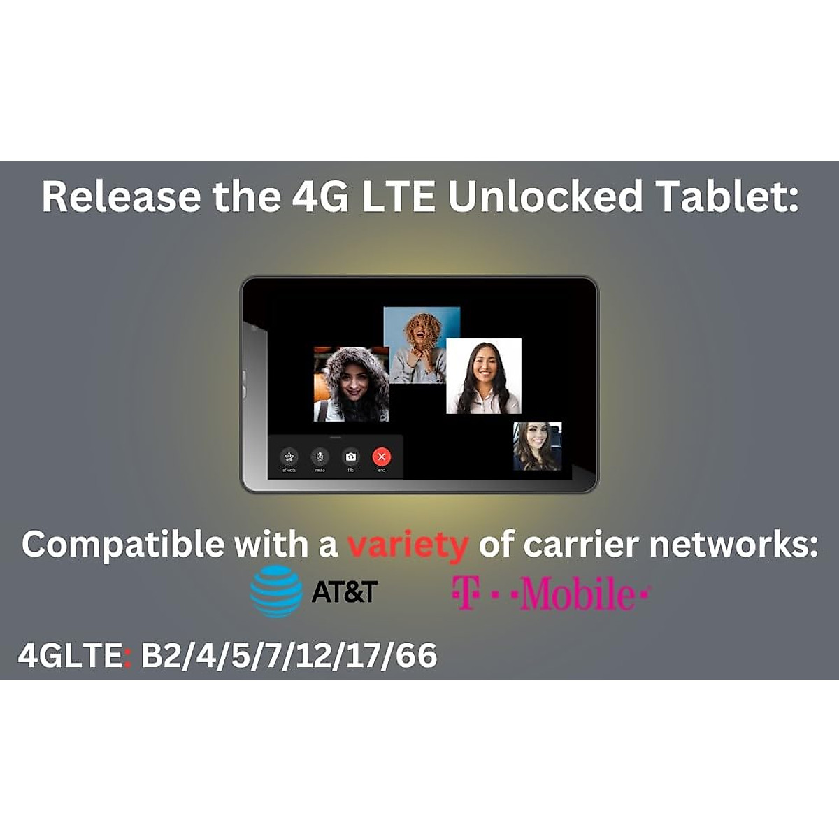Azpen 8 Inch Unlocked LTE Tablet with Android 12 OS Octa Core CPU 3GB RAM 32GB Storage Dual Cameras IPS HD Display for T-Mobile and AT&T Network