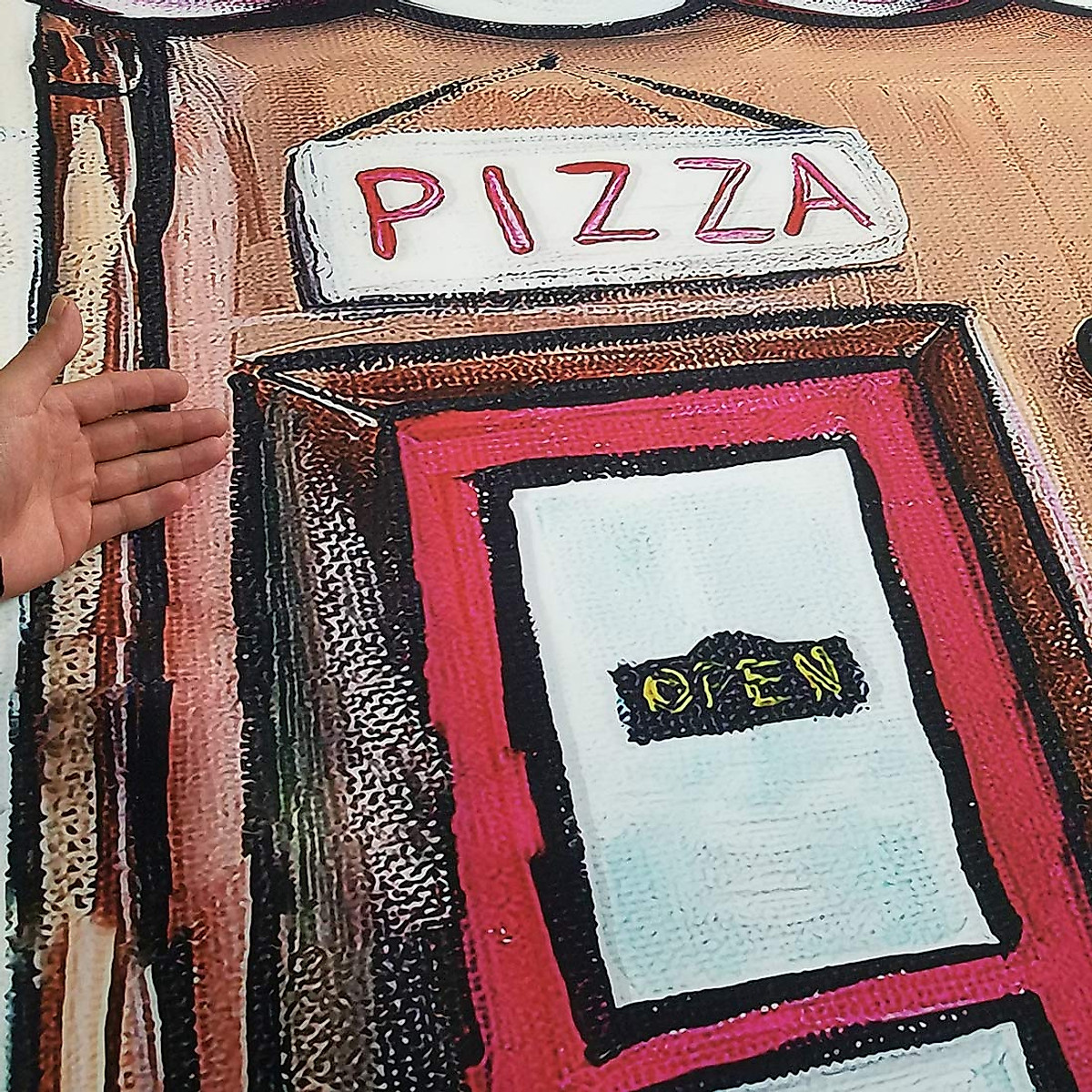 AOSTO 6.5x5ft Pizza Shop Photo Background Newborn Baby Shower Cake Table Decorations Banner Kids Birthday Party Photo Backdrop Studio Props W-3668