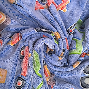 BKABRYHJJ Excavator Gifts for Kids Boys - Glow in The Dark Tractor Blankets, Excavator Construction Truck Throw Blanket for Toddler Boys Birthday Christmas Valentine's Day 50"×60"