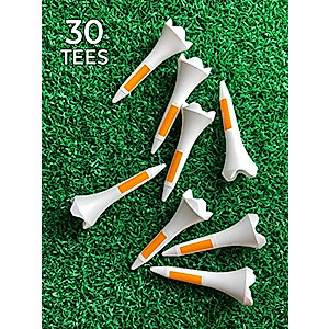 Pride Performance Professional Tee System Plastic Golf Tees (Pack of 30), 1 1/2-Inch