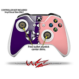 WraptorSkinz Decal Vinyl Skin Wrap Compatible with Xbox One S Console and Controllers - Ripped Colors Purple Pink