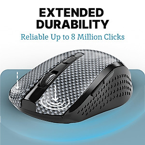 SHHHMOUSE Silent Mouse Wireless – Computer Mouse Wireless, Mouse for Laptop, Mouse USB, Mouse for Chromebook, Mouse Cordless, Mouse Inalambrico, PC Mouse, Computer Mice, Quiet Mouse