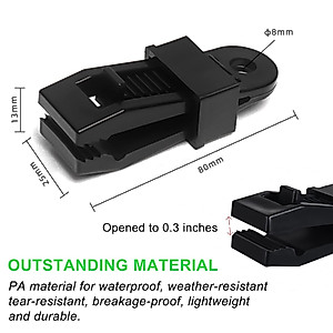 Tarp Clips Heavy Duty Lock Grip,Tarp Clamps for Cover Awnings, Outdoor Camping, Caravan Canopies, Car Covers