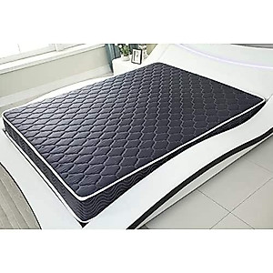 AC Pacific 6-Inch Water-Resistant High-Density Foam Mattress Made in USA with Stylish Diamond-Quilted Breathable Fabric, Distributes Weight Evenly, Full, Navy Blue