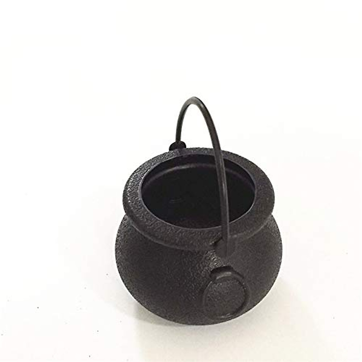 12 PCS Halloween Mini Candy Kettles Novelty Cauldron Kettles Cups Plastic Mini Black Witch Cauldron Multi-purposed Novelty Candy Holder for Halloween, St Patrick's Day Party
