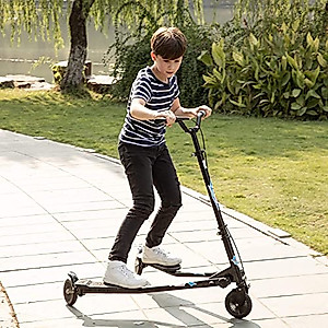 AODI Swing Wiggle Scooter, 3 Wheels Drifting Scooter with Adjustable Height/Folding Kick Scooter for Kids/Woman/Men Age 6+ Years Old