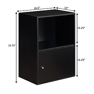 Convenience Concepts Xtra Storage, 1-Door Cabinet, Black