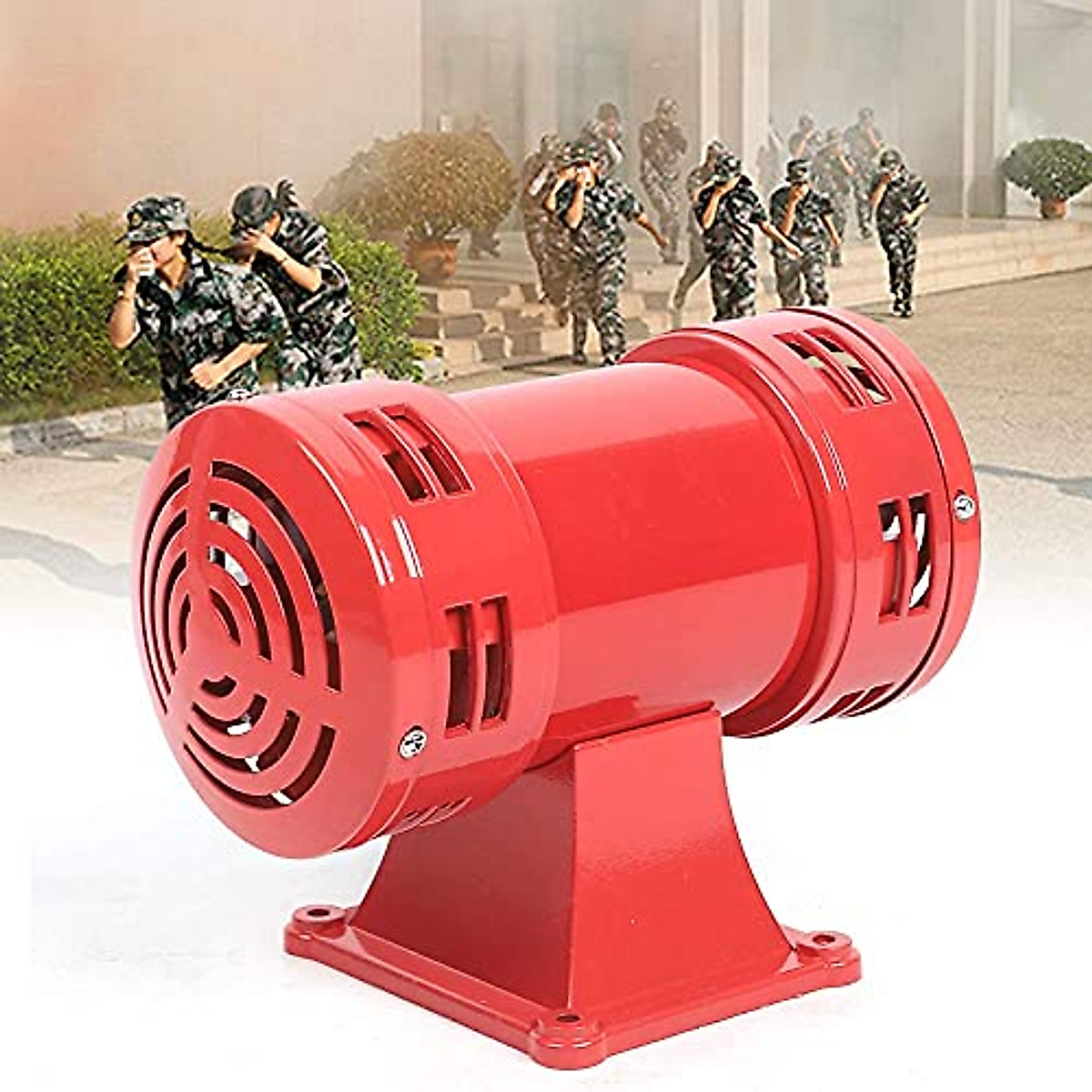 Industrial Siren S-490 Electric Siren 110V Industrial Air Raid Horn Warning Loud 400w 140db Air Raid Sound Siren Alarm Industrial Electric Motor Driven Alarm for Industrial Ships Mines