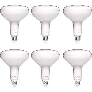 helloify Dimmable BR40 LED Flood Light Bulb, 12W, 75W Equivalent, 5000K Daylight White Light, Energy Saving Lamp for Office/Home, E26 Screw Base, 6PCS