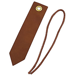 Leather Bookmark ZZLZX 4PCS Brown Leather Handmade Reading Page Markers for Book, Perfect Gift for Reader Writers, Leather Book Marks