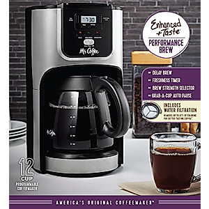 Mr. Coffee 12-Cup Programmable Coffee Maker with Brew Strength Selector