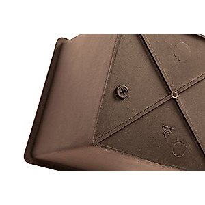 Patio Sense 62501 Alto Wicker All-Weather Planter Set with Liners Tall Plant Decor Box for Outdoors Patio Herb Garden Furnishings - Mocha - Pack of 2