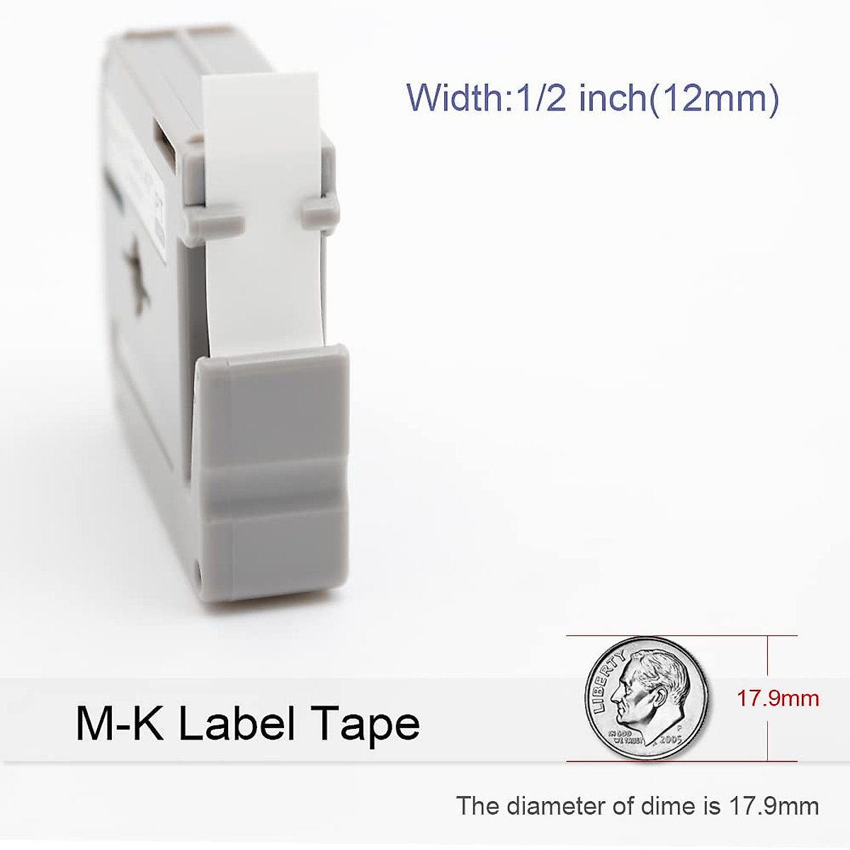 Fimax Compatible Tape Replacement for Brother M-K231s Label Tape M231 MK-231 MK231 12mm 0.47'' White Tape Ptouch M Tape Work with Brother P Touch Label Maker PT-M95, PT-90, PT-70, PT-65, PT-85, 3-Pack
